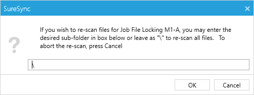 How to scan a single directory in SureSync